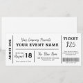 Custom Event Ticket, Concert Fake Ticket, School Invitation | Zazzle