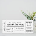 Custom Event Ticket, Concert Fake Ticket, School Invitation | Zazzle