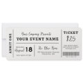 Custom Event Ticket, Concert Fake Ticket, School Invitation | Zazzle
