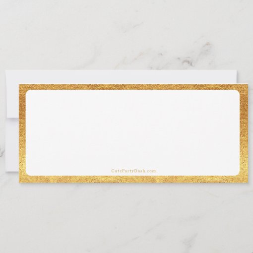 Custom Event Ticket Concert Fake Ticket White Gold Invitation | Zazzle