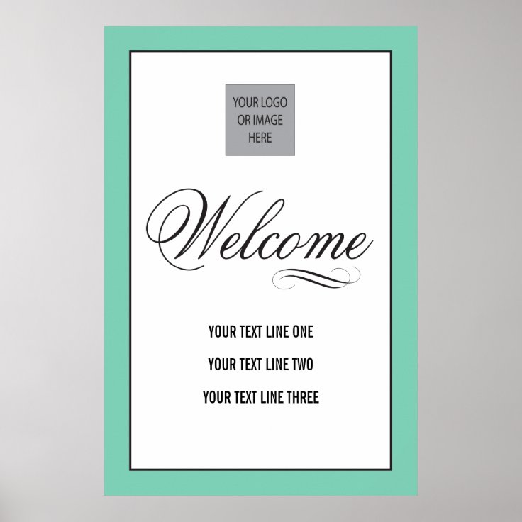 Custom Event Welcome Sign Poster | Zazzle