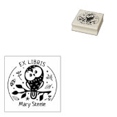 Custom Ex Libris, Cute Owl Book Rubber Stamp | Zazzle