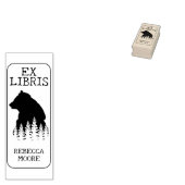 Custom Ex Libris, Forest Bear Library Book Rubber Stamp | Zazzle