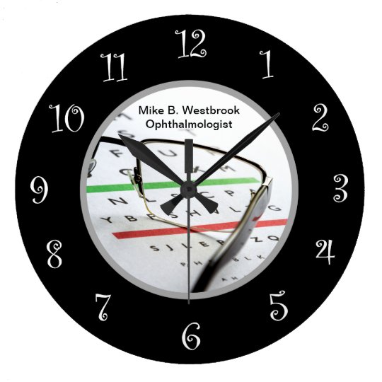 Custom Eye Care Ophthalmologist Office Large Clock | Zazzle.com