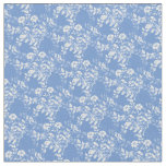 French Blue & White Toile Print Fabric | Zazzle