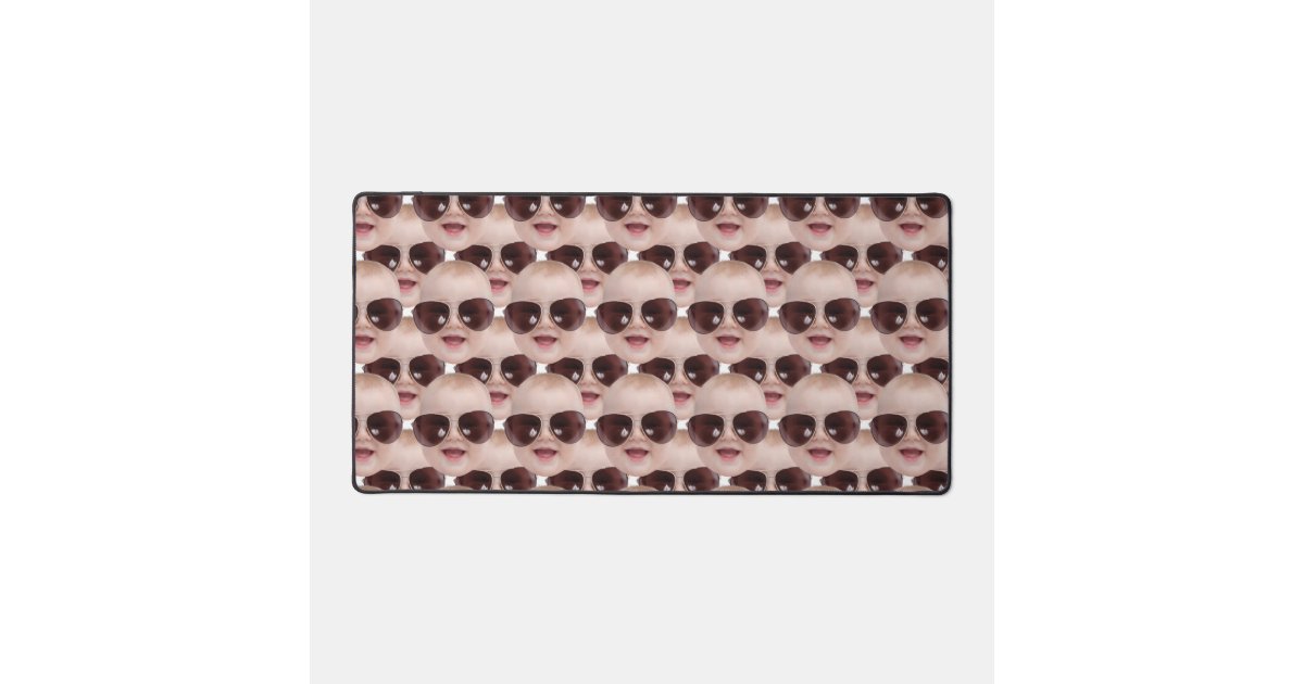 Custom Face Gift Funny Face Desk Accessory Cute Desk Mat | Zazzle