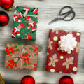 Custom Face Photo Christmas Variety Pack 3 Cute Wrapping Paper Sheets ...