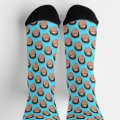 Custom Face Photo Light Blue Crew Socks | Zazzle