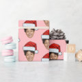 Custom Face Photo Santa Face Wrapping Paper | Zazzle