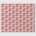 Custom Face Photo Santa Face Wrapping Paper | Zazzle