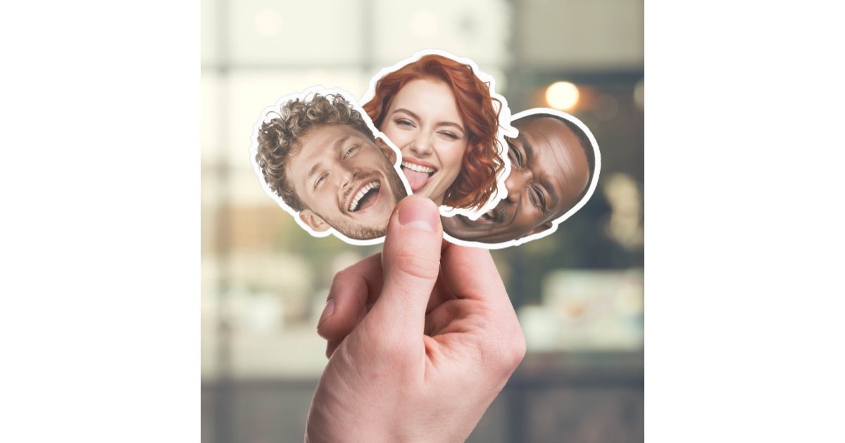 Custom Face Sticker – Funny Personalized Photo | Zazzle