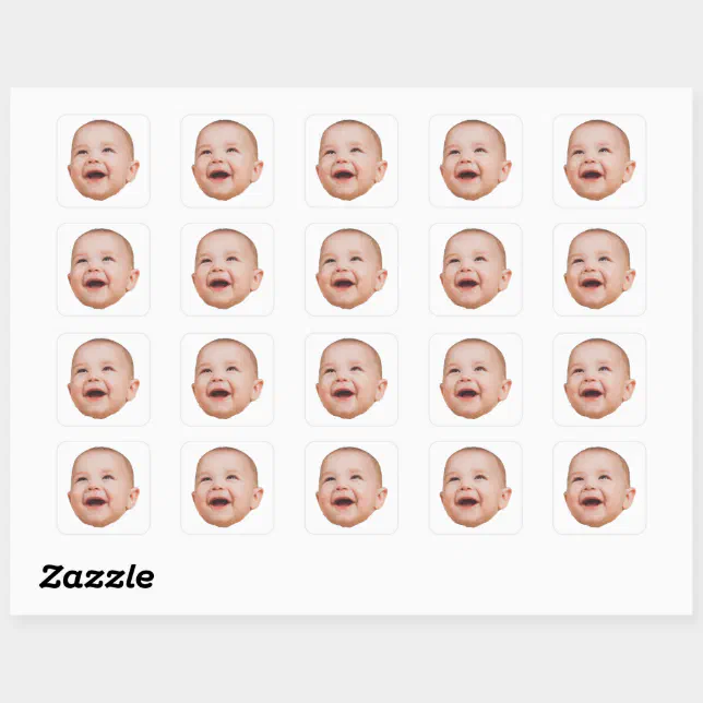 Custom Face Stickers Personalized Face Photo | Zazzle