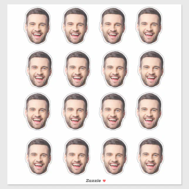 Custom Face Stickers Personalized Photo Face | Zazzle
