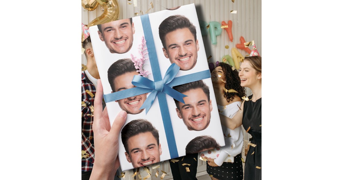 Custom Face Wrapping Paper | Zazzle