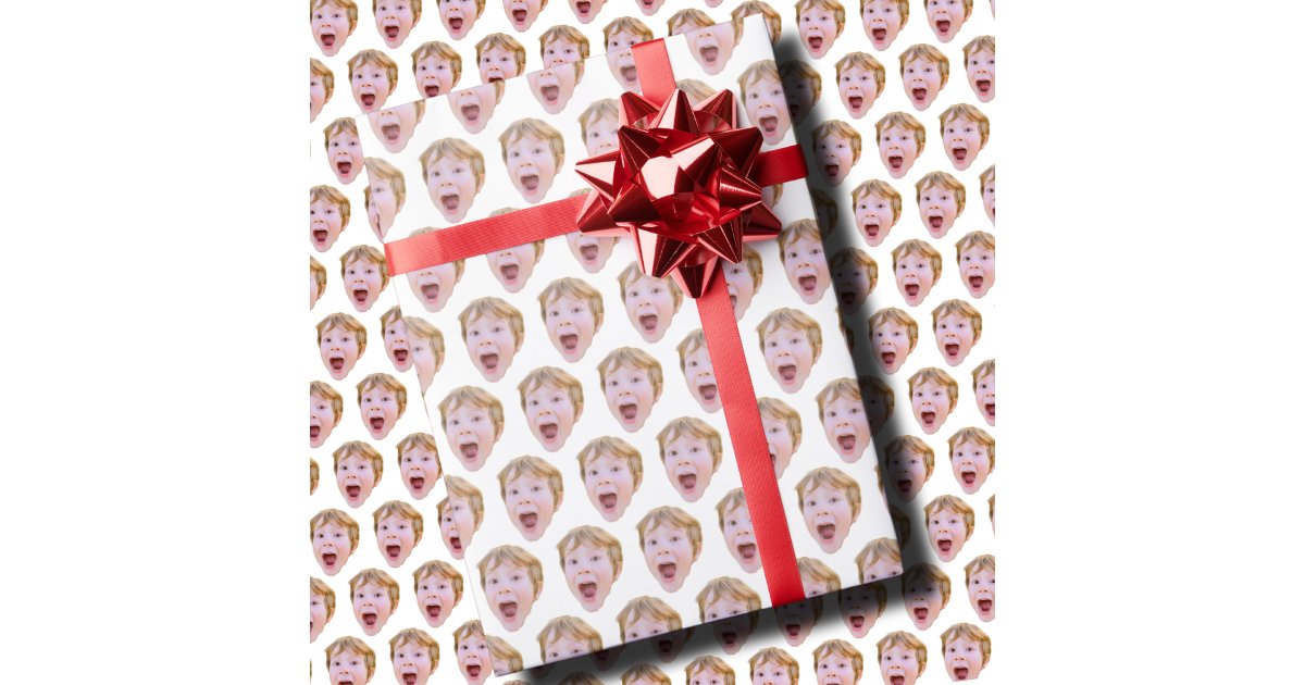 Custom Face Wrapping Paper | Custom Birthday Gifts | Zazzle