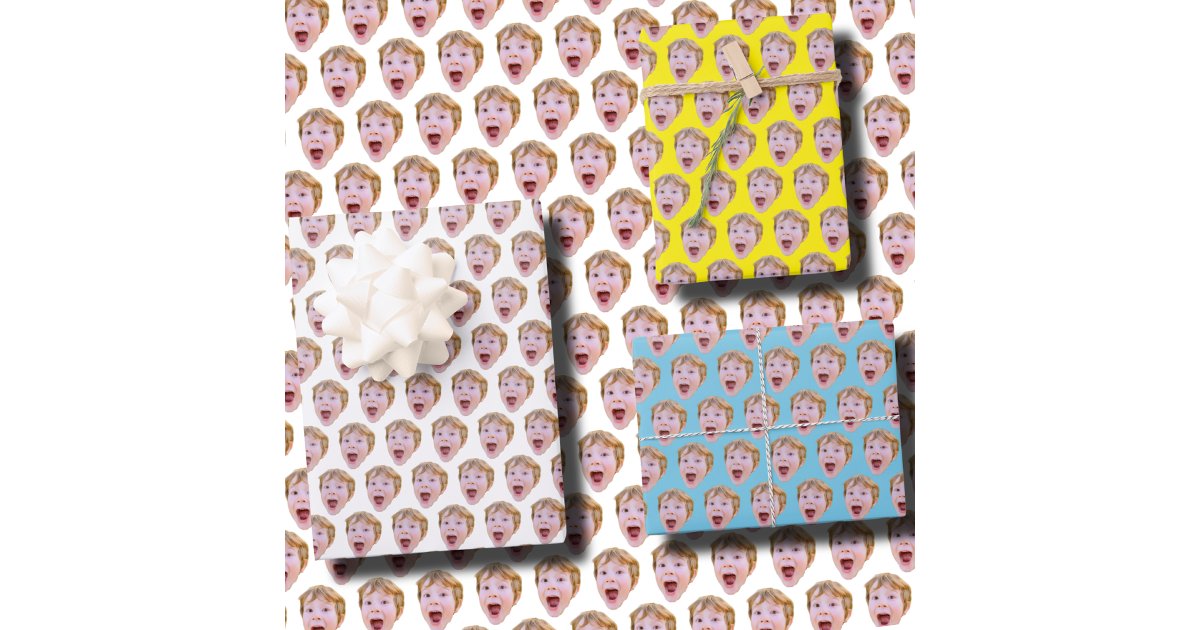 Custom Face Wrapping Paper | Custom Birthday Gifts | Zazzle