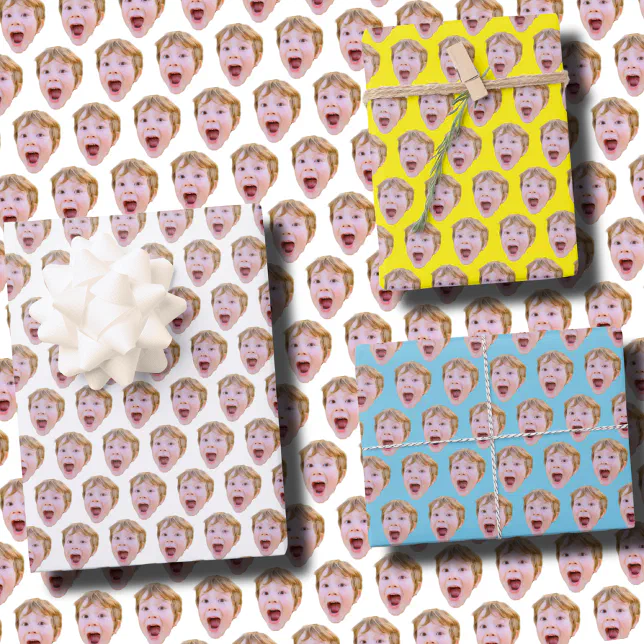 Custom Face Wrapping Paper | Custom Birthday Gifts | Zazzle
