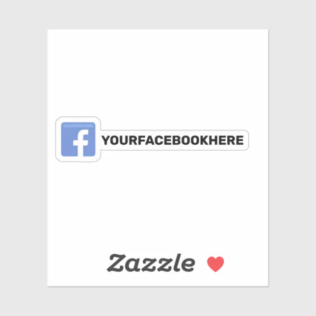Custom Facebook Social Media Sticker | Zazzle