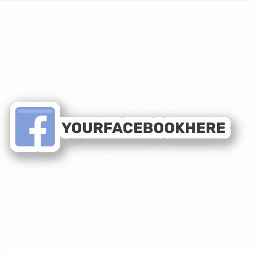 Custom Facebook Social Media Sticker | Zazzle
