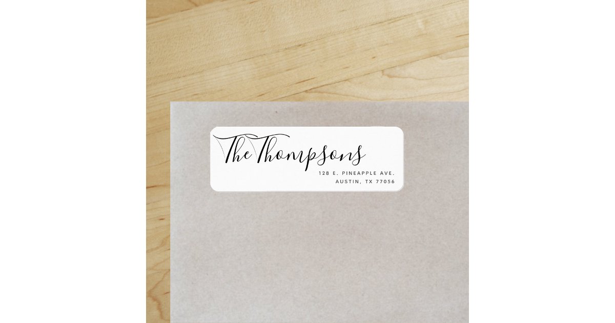 Custom Family Last Name Modern Return Address Label | Zazzle