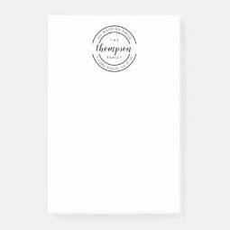 Custom Family Logo Personalized Post-it Notes | Zazzle