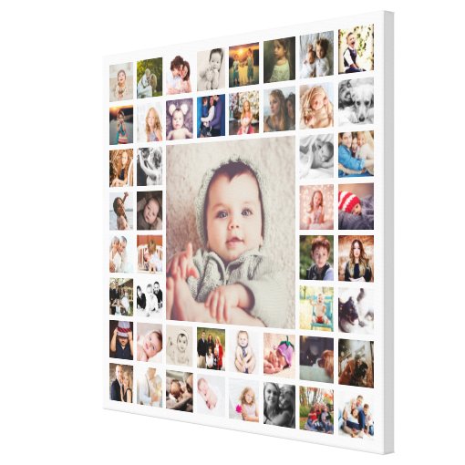 Custom Family Memories Photo Collage Personalized Canvas Print | Zazzle