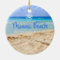 Custom Family Miami Beach Vacation Christmas Ceramic Ornament | Zazzle