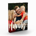 Custom Family Modern Bold Trendy Script Photo Block | Zazzle