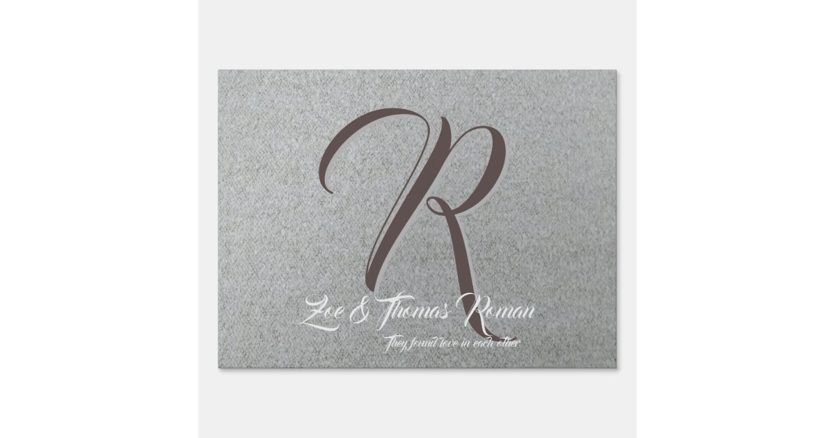 Custom Family monogram Yard sign | Zazzle