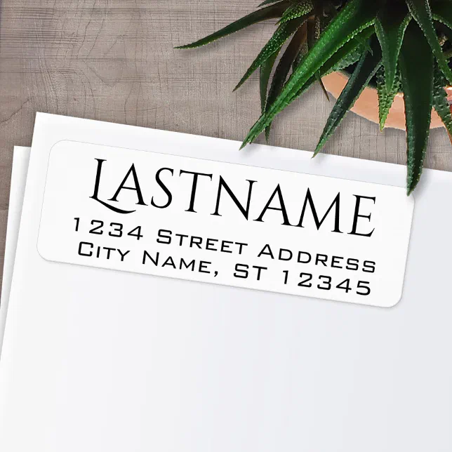 Custom Family Name and Return Address - Americana Label | Zazzle