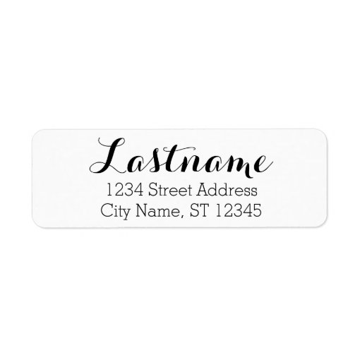 Custom Family Name and Return Address - Whimsy Label | Zazzle