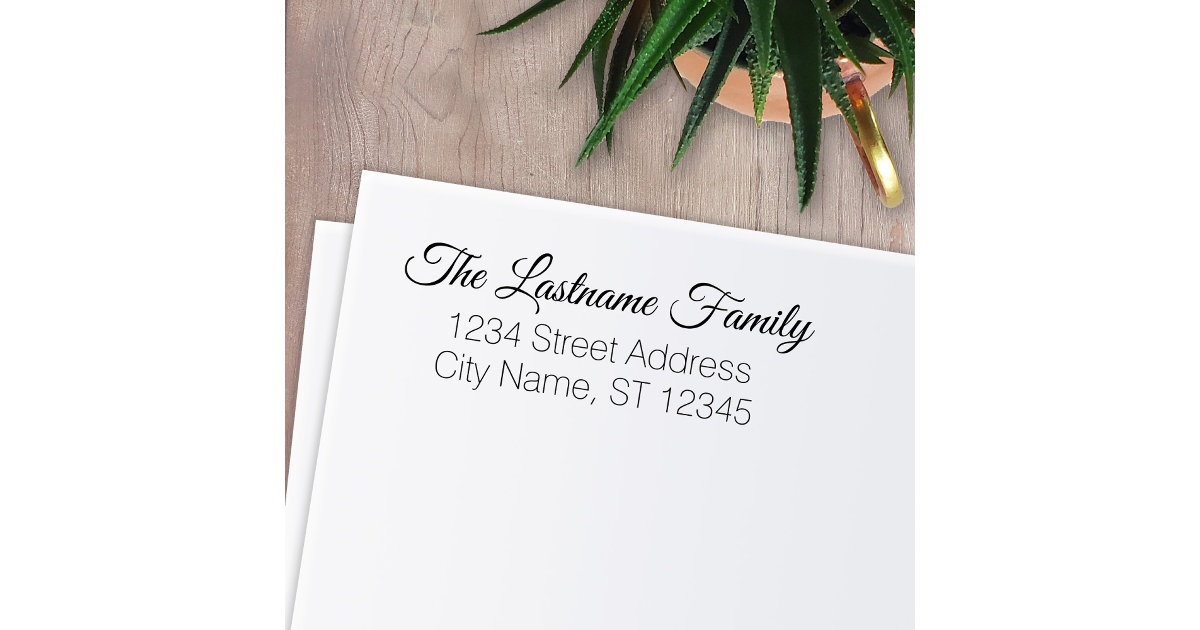 Custom Family Name Return Address script Mod Vibes Self-inking Stamp ...