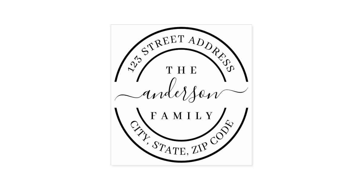 Custom Family Name Return Address Self-inkin Self-inking Stamp | Zazzle Custom Family Name Return Address Self-inkin Self-inking Stamp | Zazzle