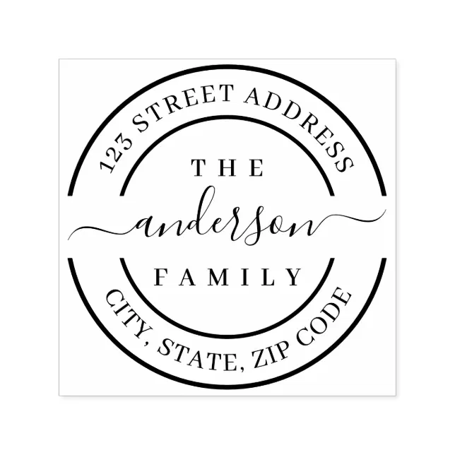 Custom Family Name Return Address Self-inkin Self-inking Stamp | Zazzle Custom Family Name Return Address Self-inkin Self-inking Stamp | Zazzle