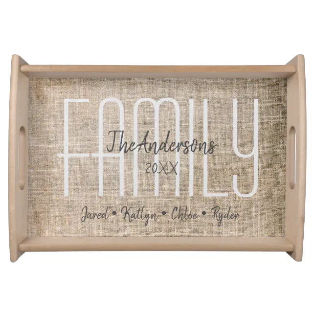 Custom Family Name Serving Tray | Zazzle