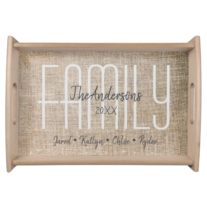 Custom Family Name Serving Tray | Zazzle.com