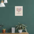 Custom Family Name Wildflower Heart Poster | Zazzle