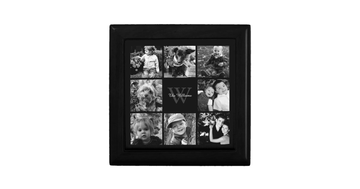 Custom Family Photo Collage Keepsake Box | Zazzle