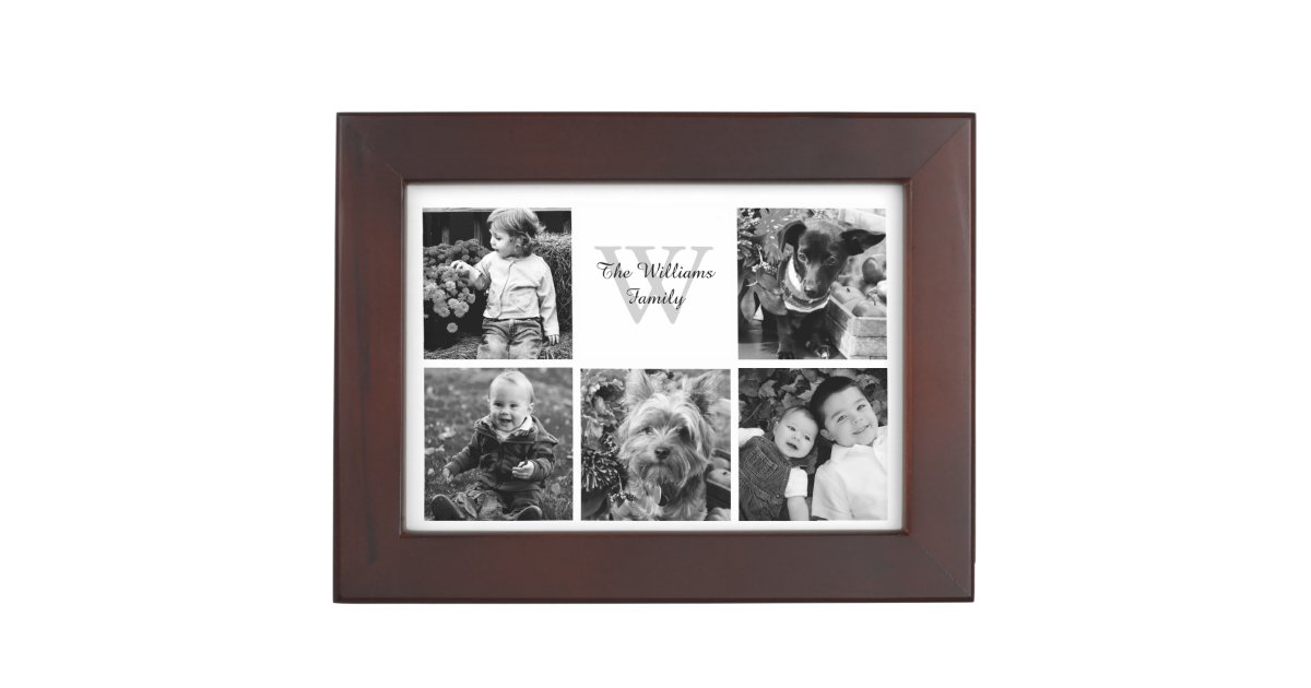 Custom Family Photo Collage Keepsake Box | Zazzle