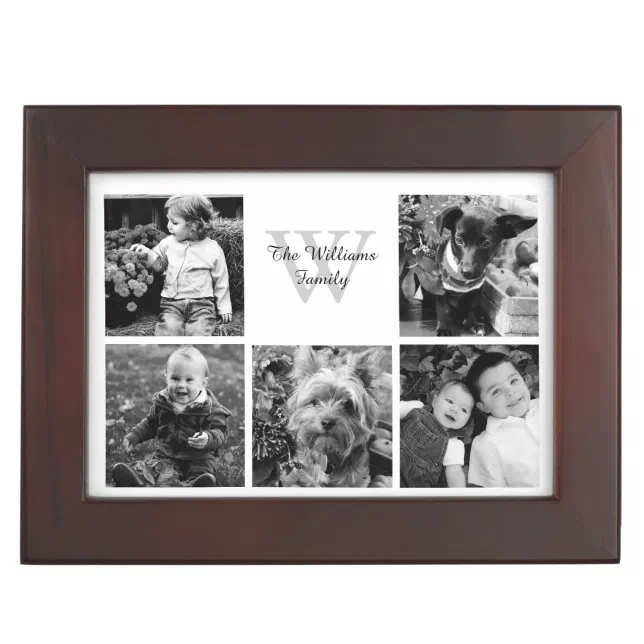 Custom Family Photo Collage Keepsake Box | Zazzle