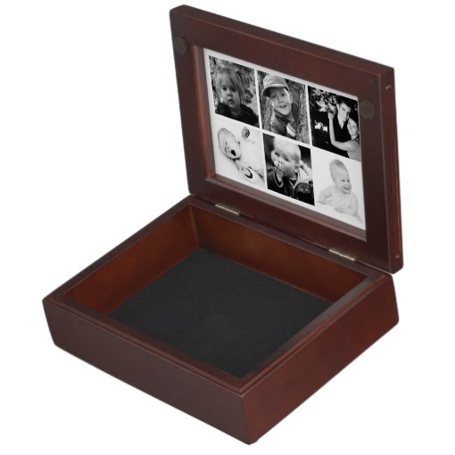 Custom Family Photo Collage Keepsake Box | Zazzle