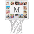 Custom Family Photo Collage Personalized White Mini Basketball Hoop ...
