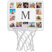 Custom Family Photo Collage Personalized White Mini Basketball Hoop ...