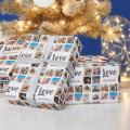 Custom Family Photo Collage Personalized White Wrapping Paper | Zazzle