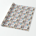 Custom Family Photo Collage Personalized White Wrapping Paper | Zazzle