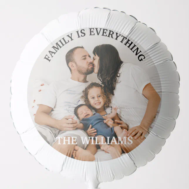 Custom Family Photo, Family Name & Quote Balloon | Zazzle