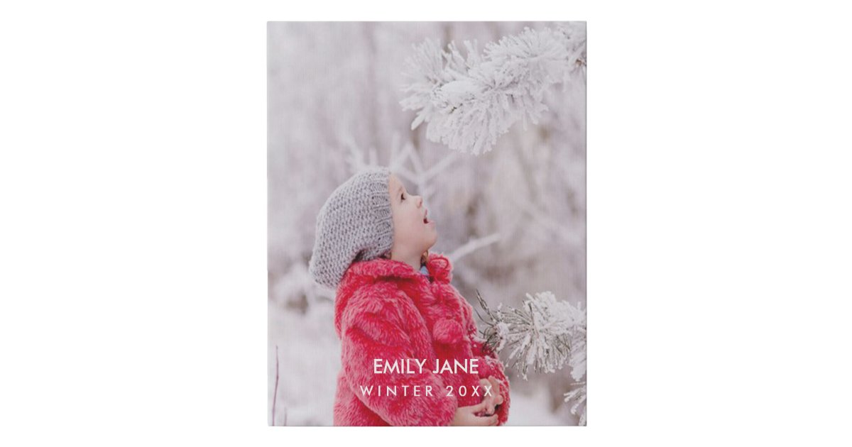 Custom Family Photo Faux Wrapped Canvas Print | Zazzle