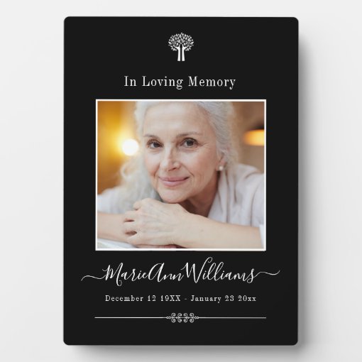 Custom Family Photo Memorial Remembrance Keepsake Plaque | Zazzle