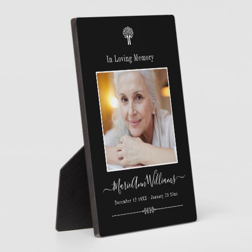 Custom Family Photo Memorial Remembrance Keepsake Plaque | Zazzle