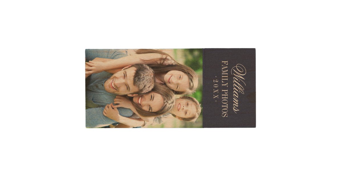 Custom Family Photo Monogram USB Flash Drive | Zazzle